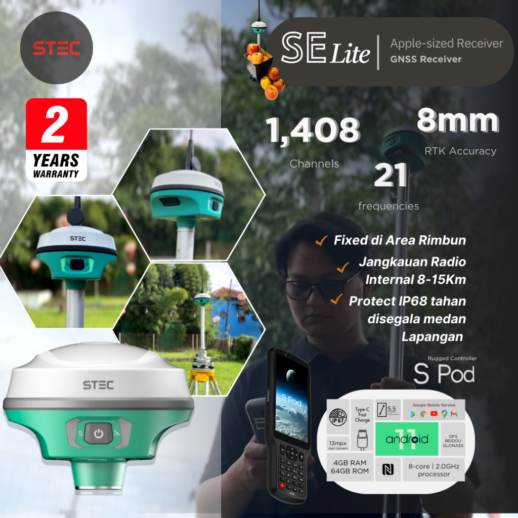 Gps RTK STEC SE Lite Base Rover Fullset